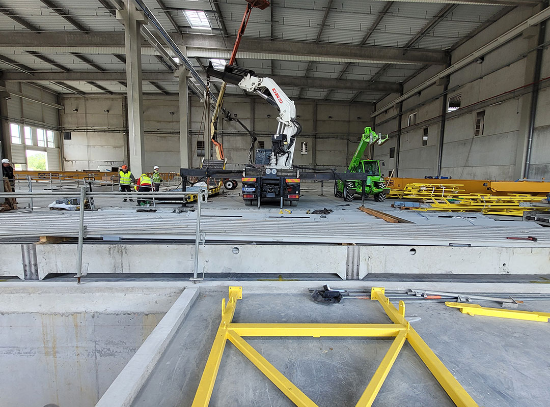 Suivi de Chantier UniTri : bâtiment clos et premières machines - Valor3e